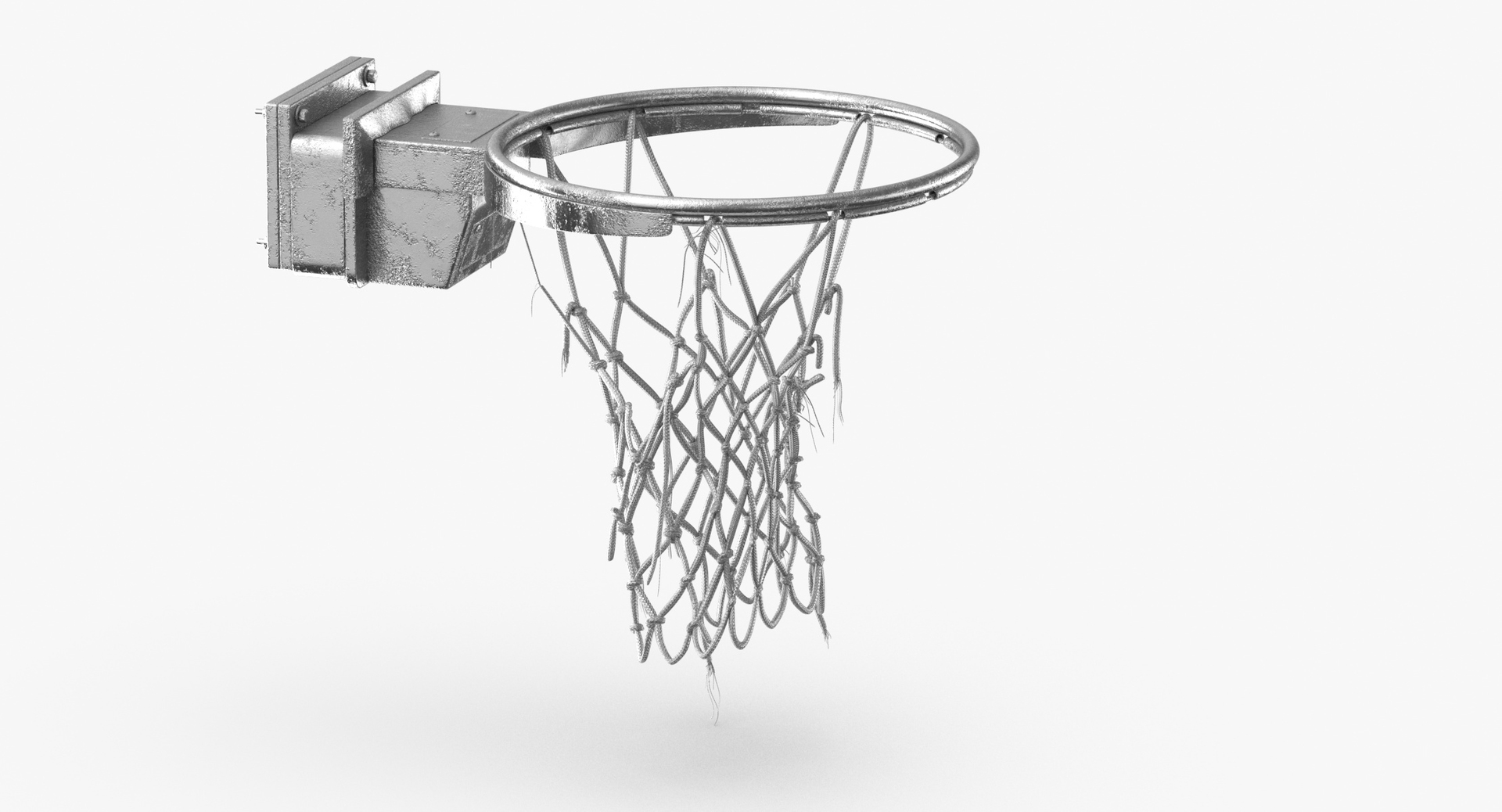 3D basketball net ripped silver model - TurboSquid 1503287
