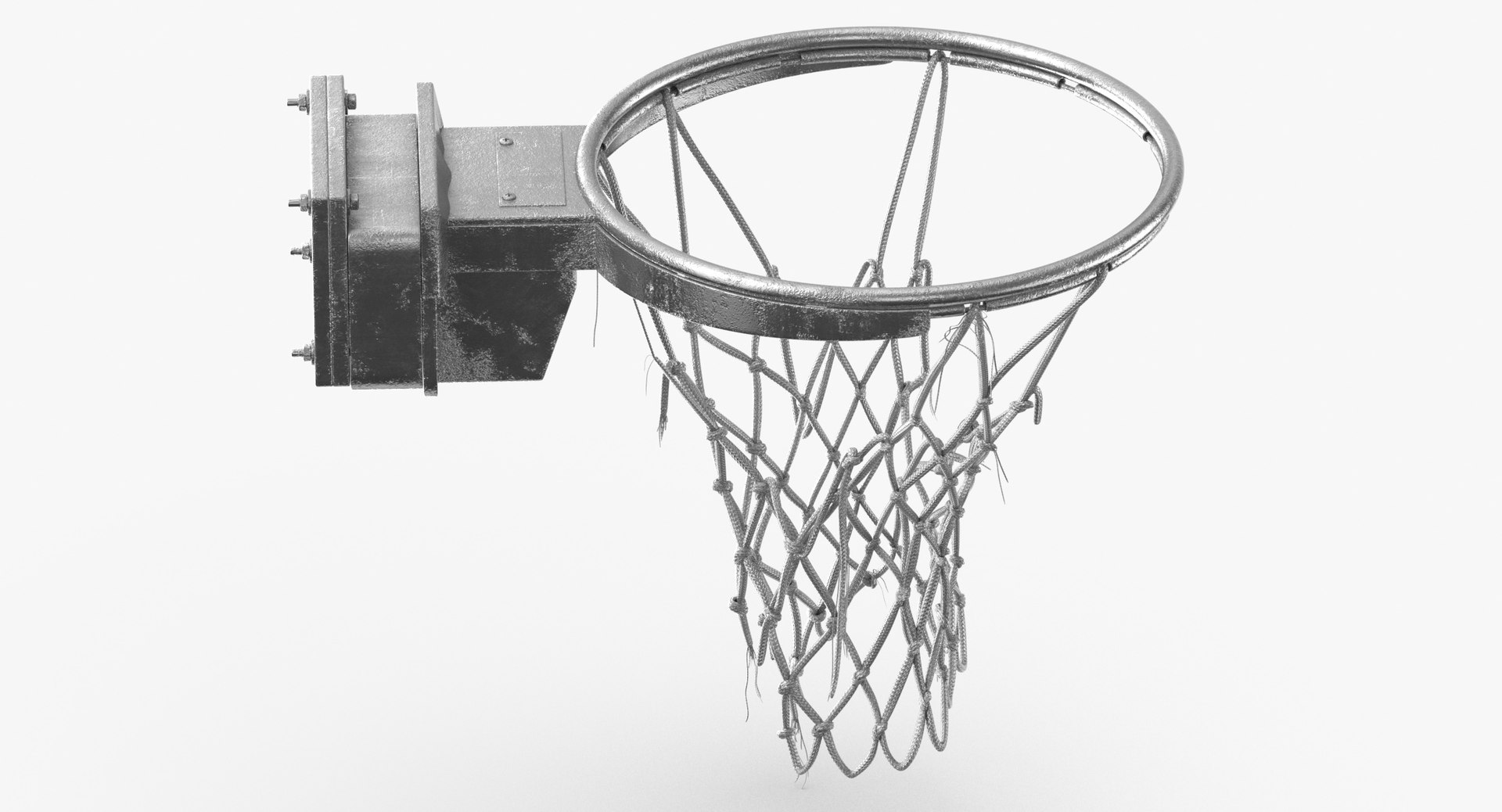 3D basketball net ripped silver model - TurboSquid 1503287