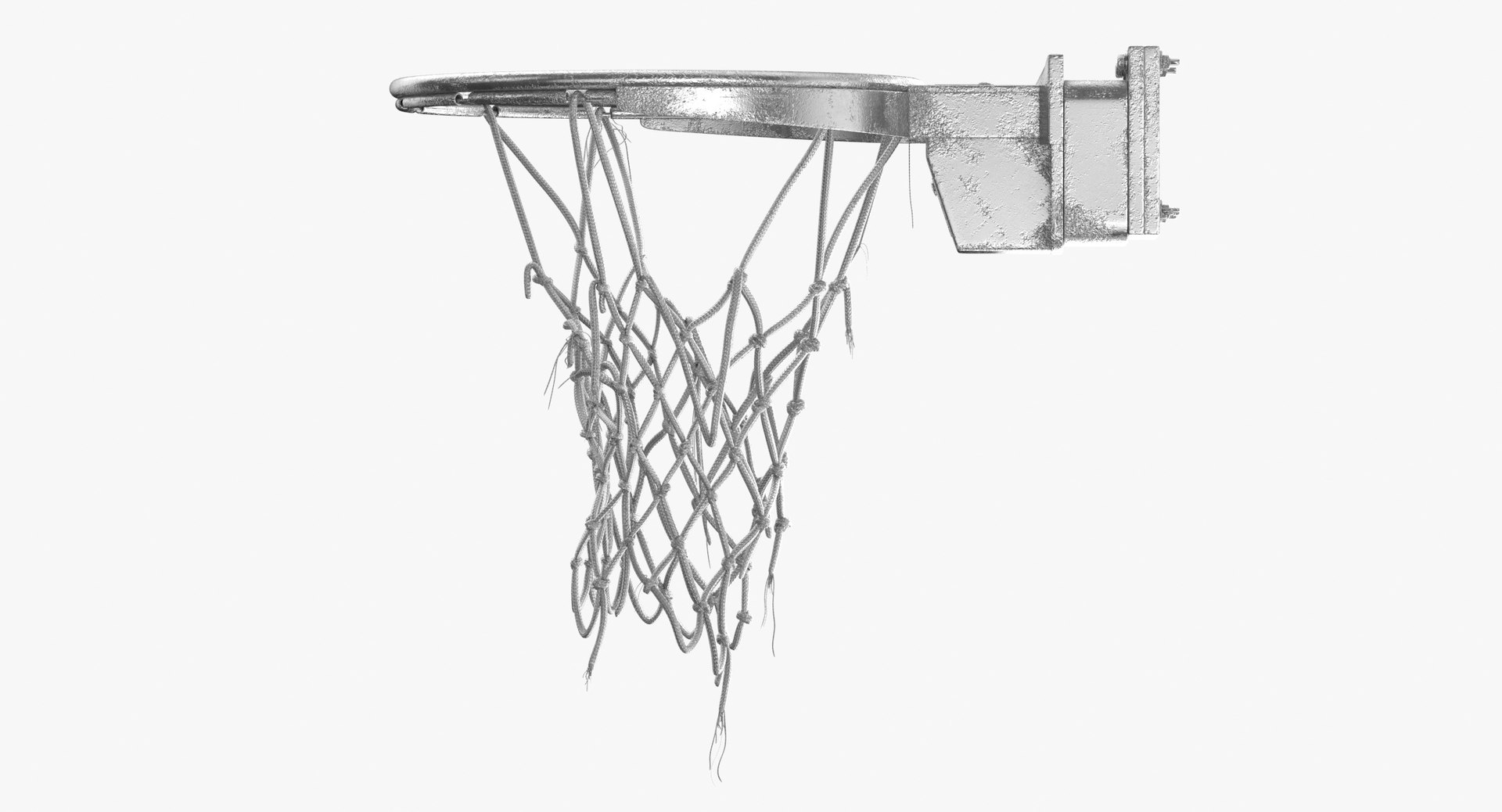 3D basketball net ripped silver model - TurboSquid 1503287