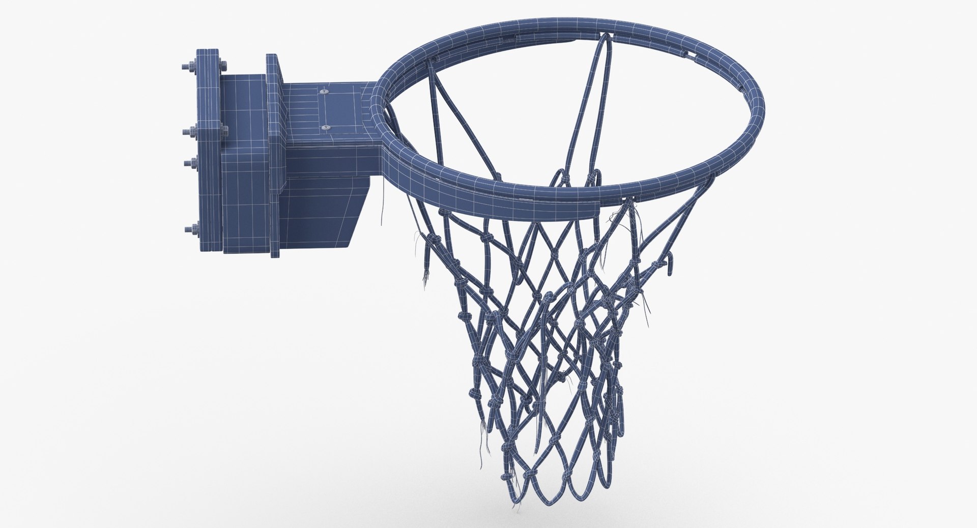 3D Basketball Net Ripped Silver Model - TurboSquid 1503287