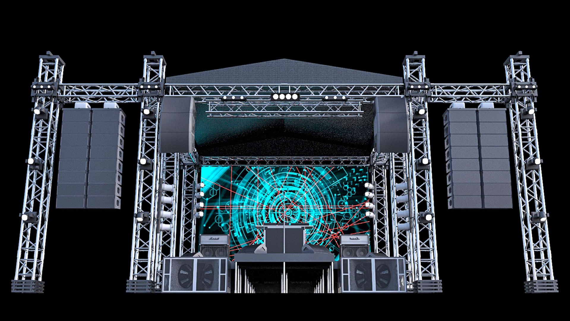 3D Mini Concert Stage 1 Model - TurboSquid 1875294