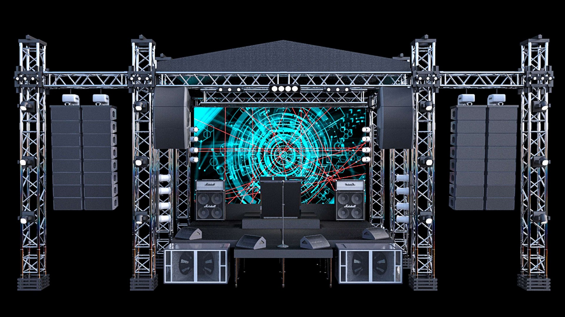 3D Mini Concert Stage 1 Model - TurboSquid 1875294