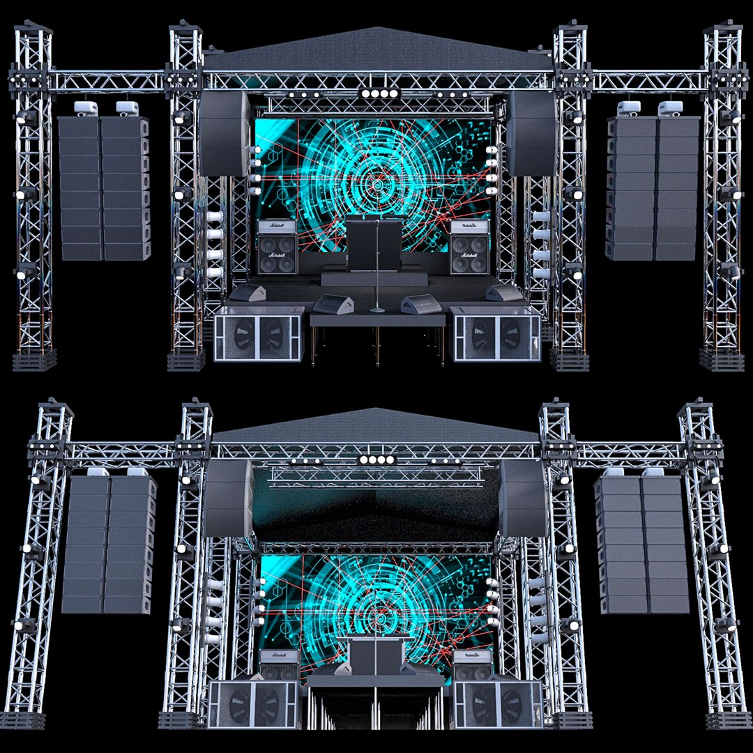 3D Mini Concert Stage 1 Model - TurboSquid 1875294