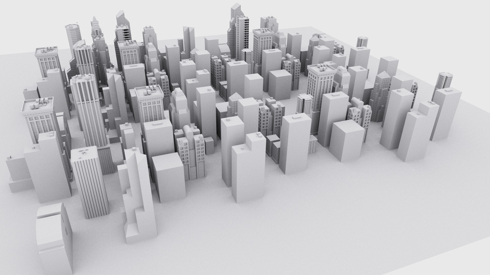 New York City Buildings 3D Model - TurboSquid 1343322