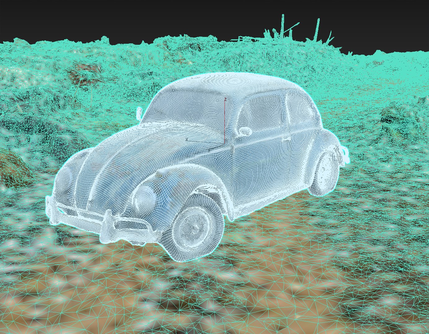 3D Abandoned Car Wreck model - TurboSquid 1975216