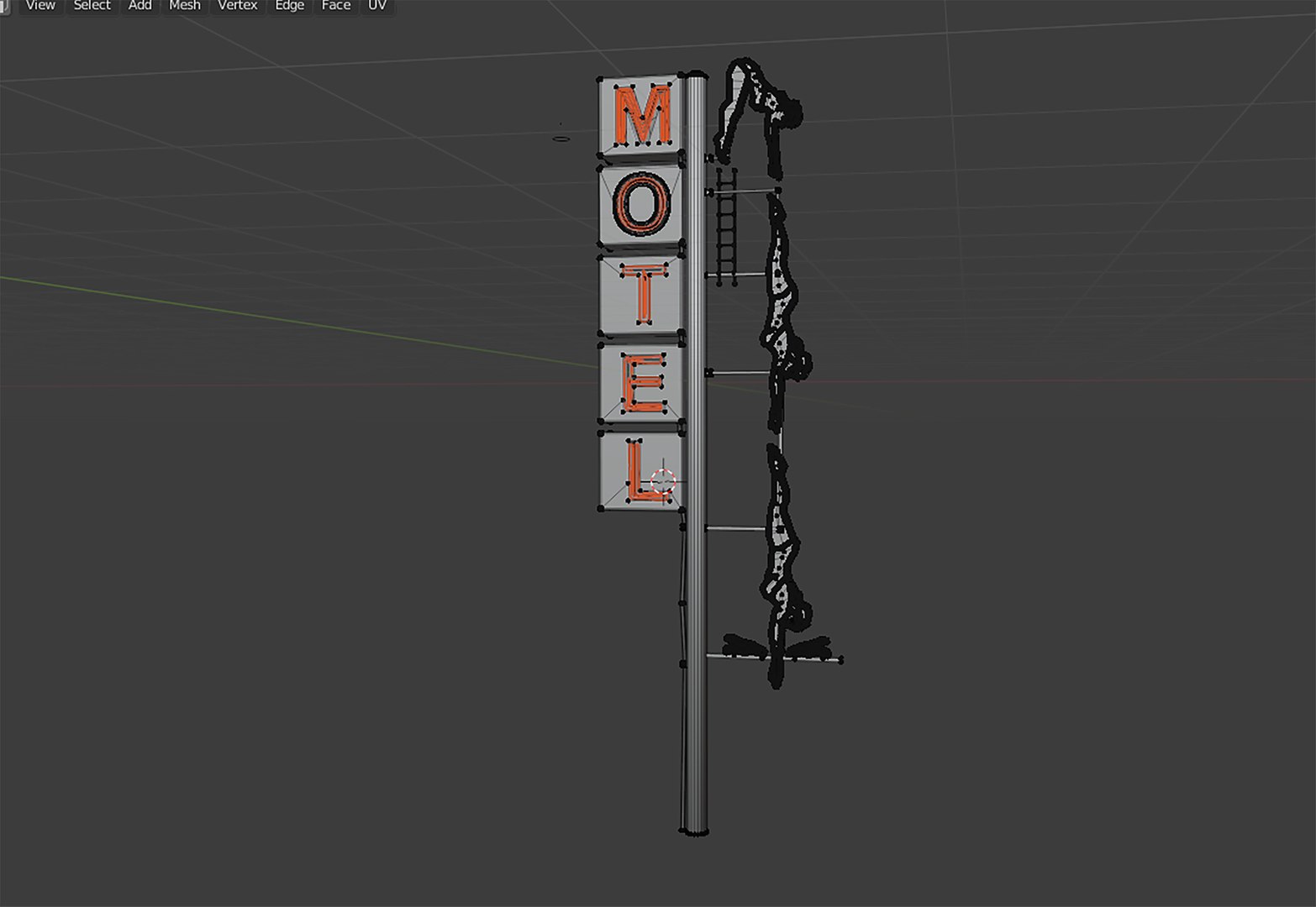 3D Neon Motel Sign - Animated - TurboSquid 1772522