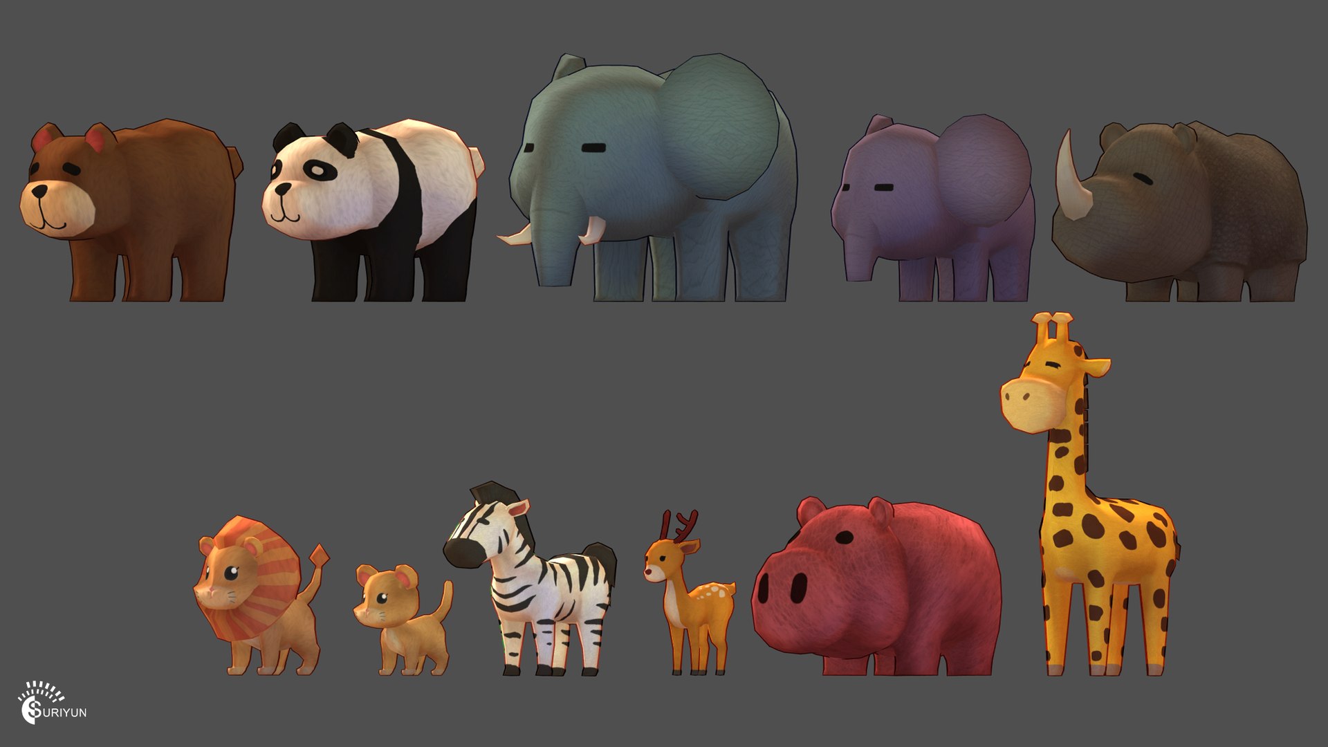 3D Cute Zoo - TurboSquid 2164247