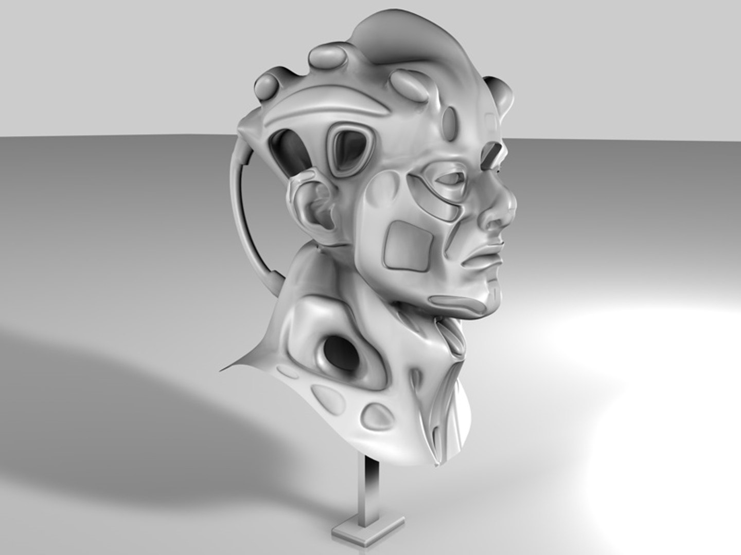 Head Human Mutant 3d Model