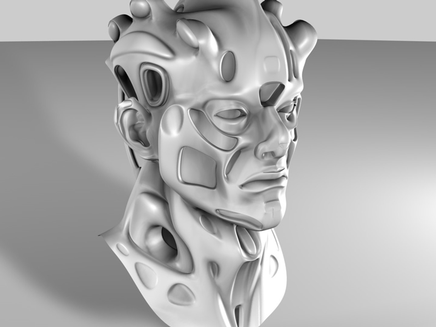 Head Human Mutant 3d Model