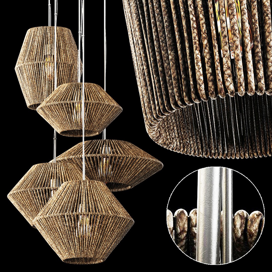 Lamp Cone Rope N8 3D Model - TurboSquid 1933070