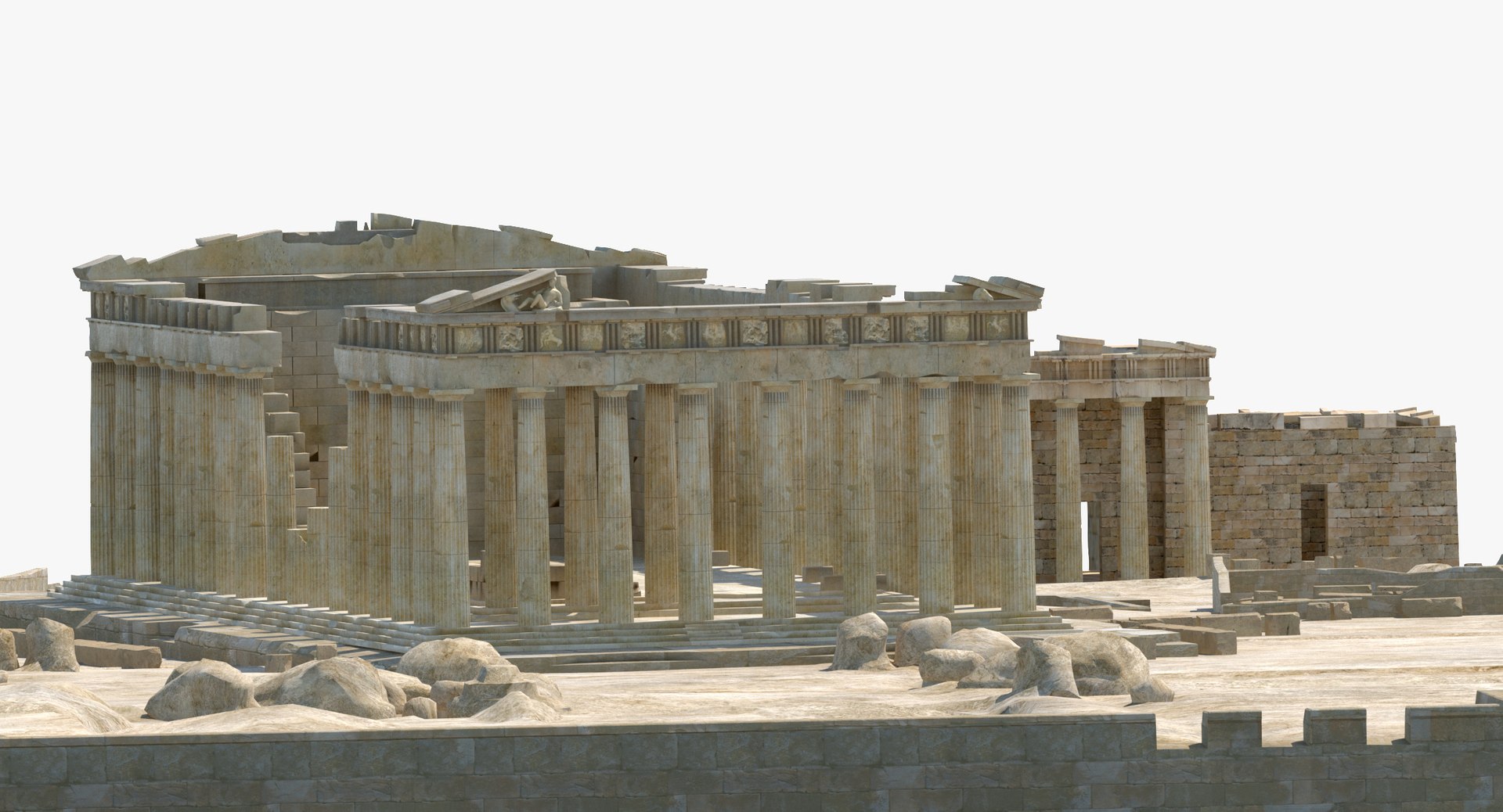 3ds max acropolis athena parthenon