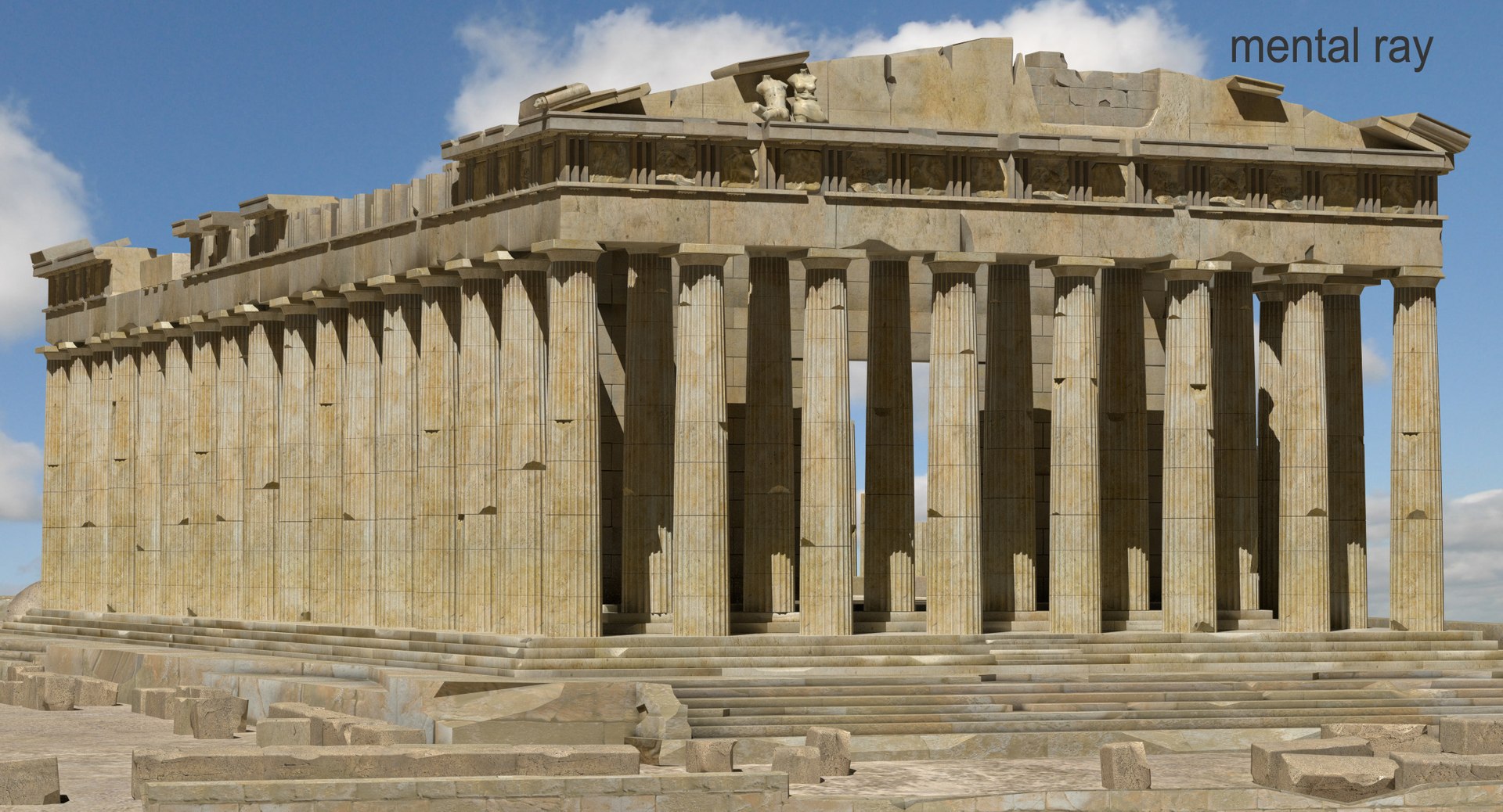 3ds max acropolis athena parthenon