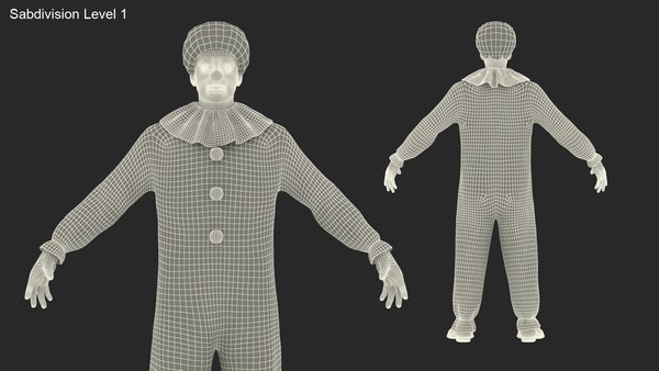 Clown costume 3D model - TurboSquid 1597359