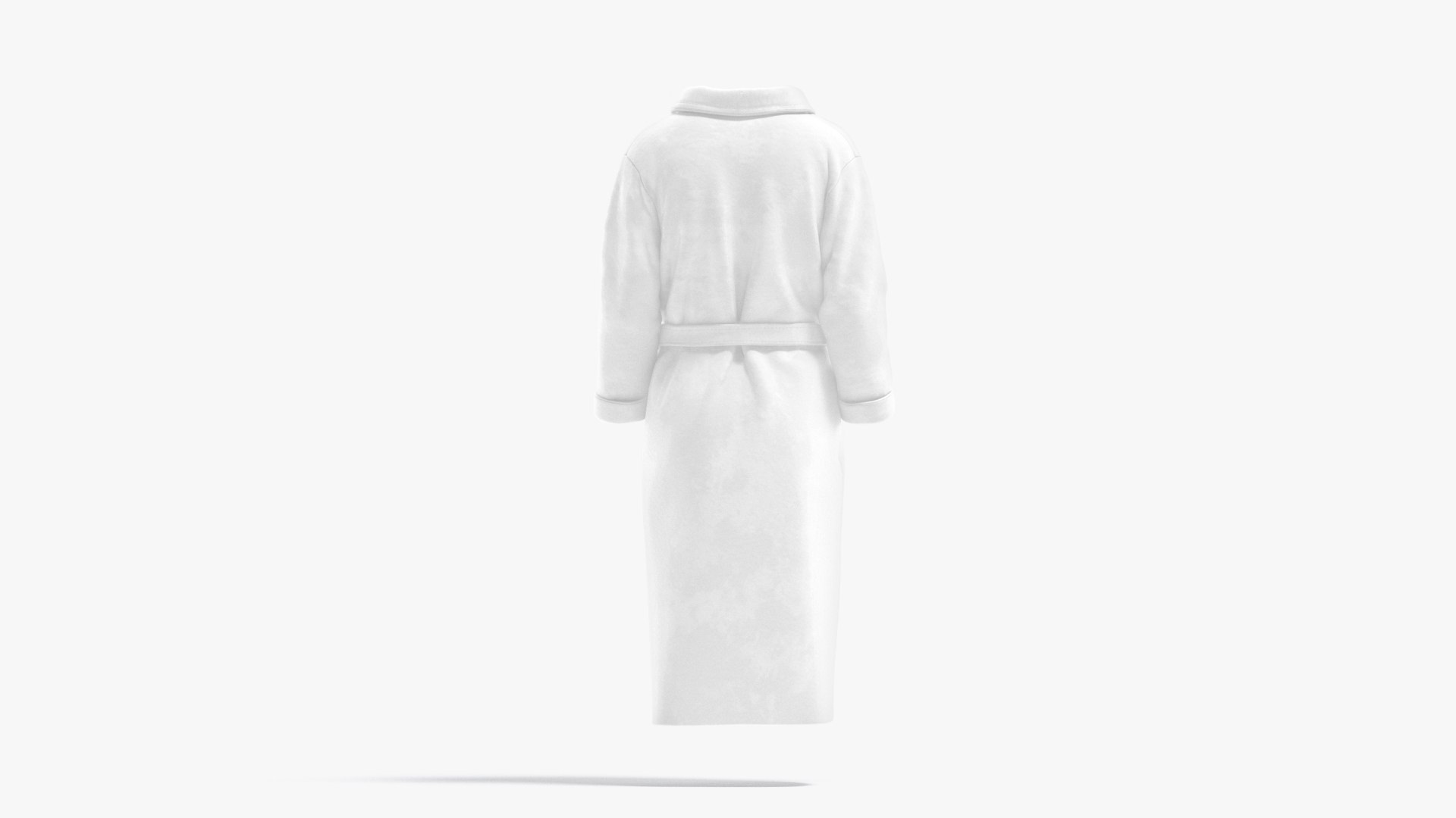 White Hotel Bathrobe - Fabric Spa Bath Robe 3D Model - TurboSquid 2031233