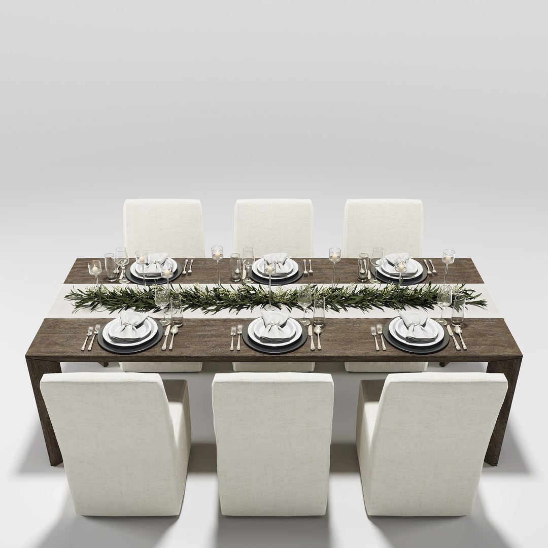 3d model arles dining table
