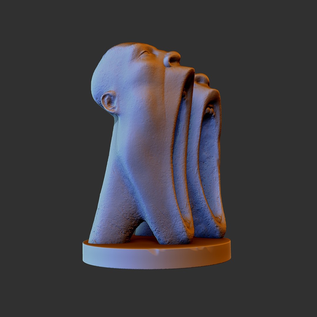 3d Obj Decorative Creepy Heads