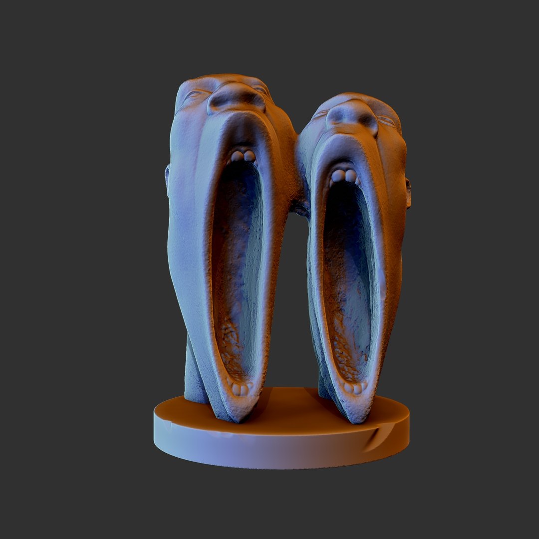 3d Obj Decorative Creepy Heads