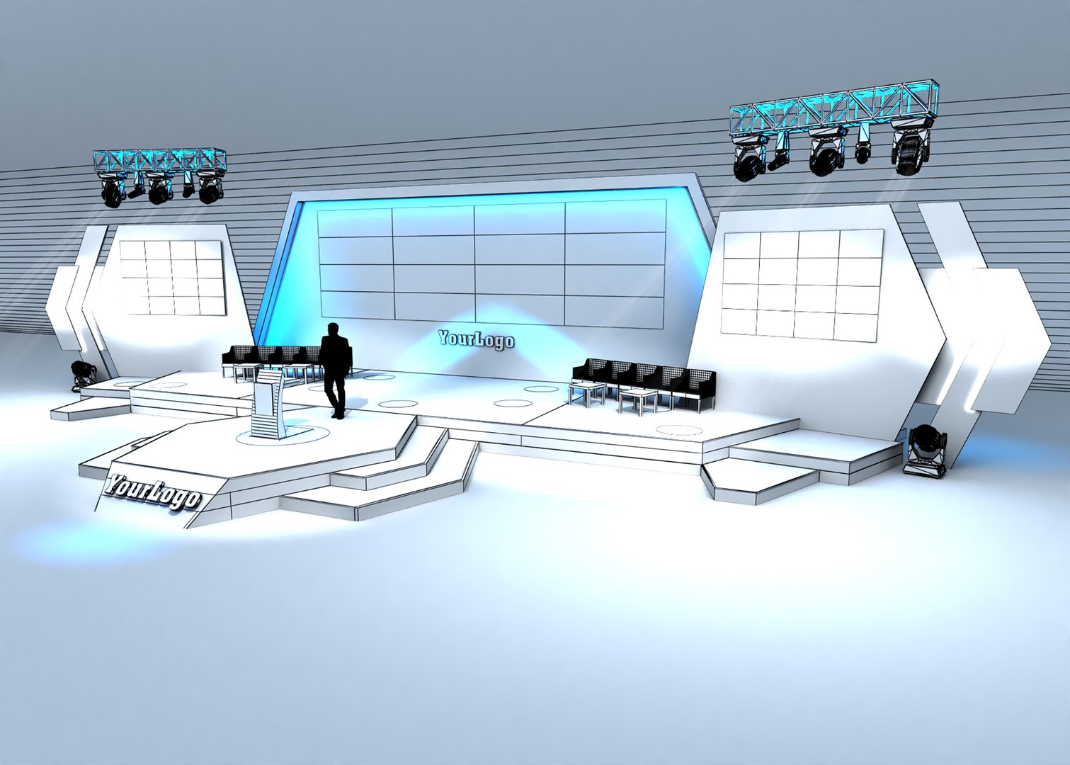 3D Watchout Stage Idea 2 Model - TurboSquid 1962901
