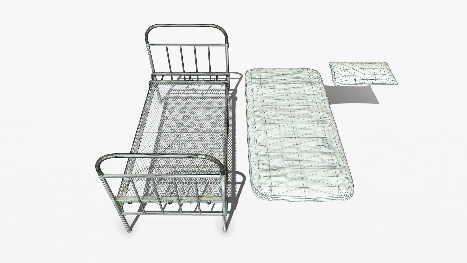 3D Prison Bed PBR model - TurboSquid 1741934