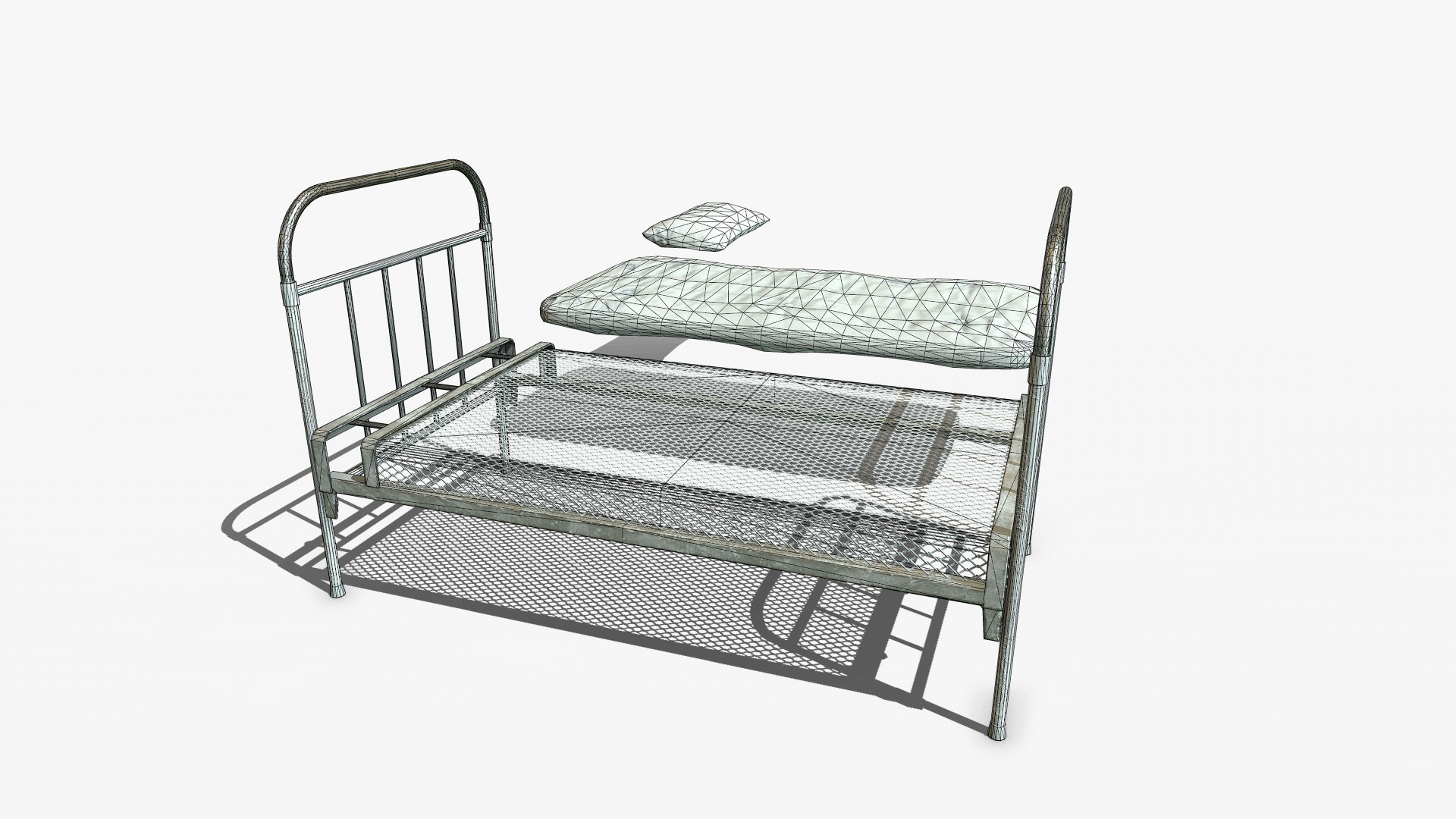 3D Prison Bed PBR model - TurboSquid 1741934