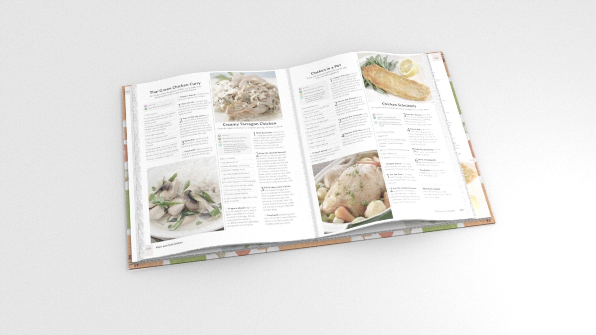 3d Model Cookery-book Open