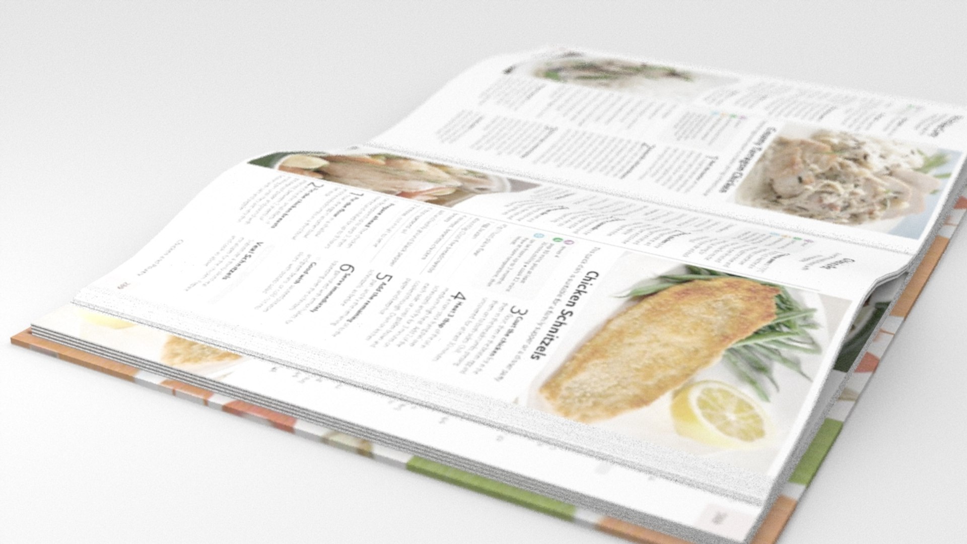3d Model Cookery-book Open