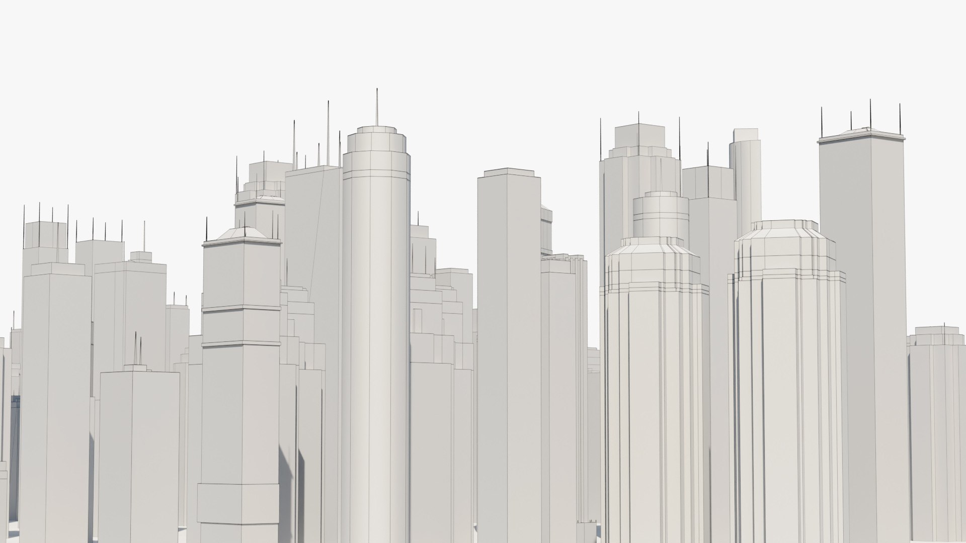 Skyscrapers of the Modern City Downtown 3D model - TurboSquid 2057515