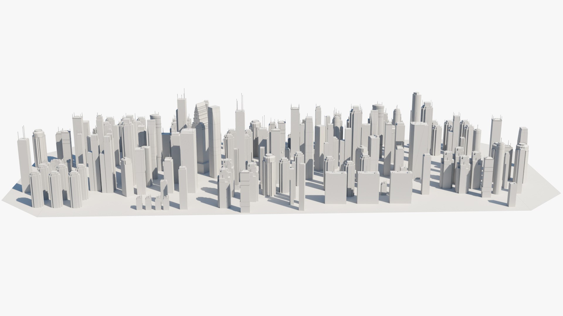Skyscrapers Of The Modern City Downtown 3D Model - TurboSquid 2057515