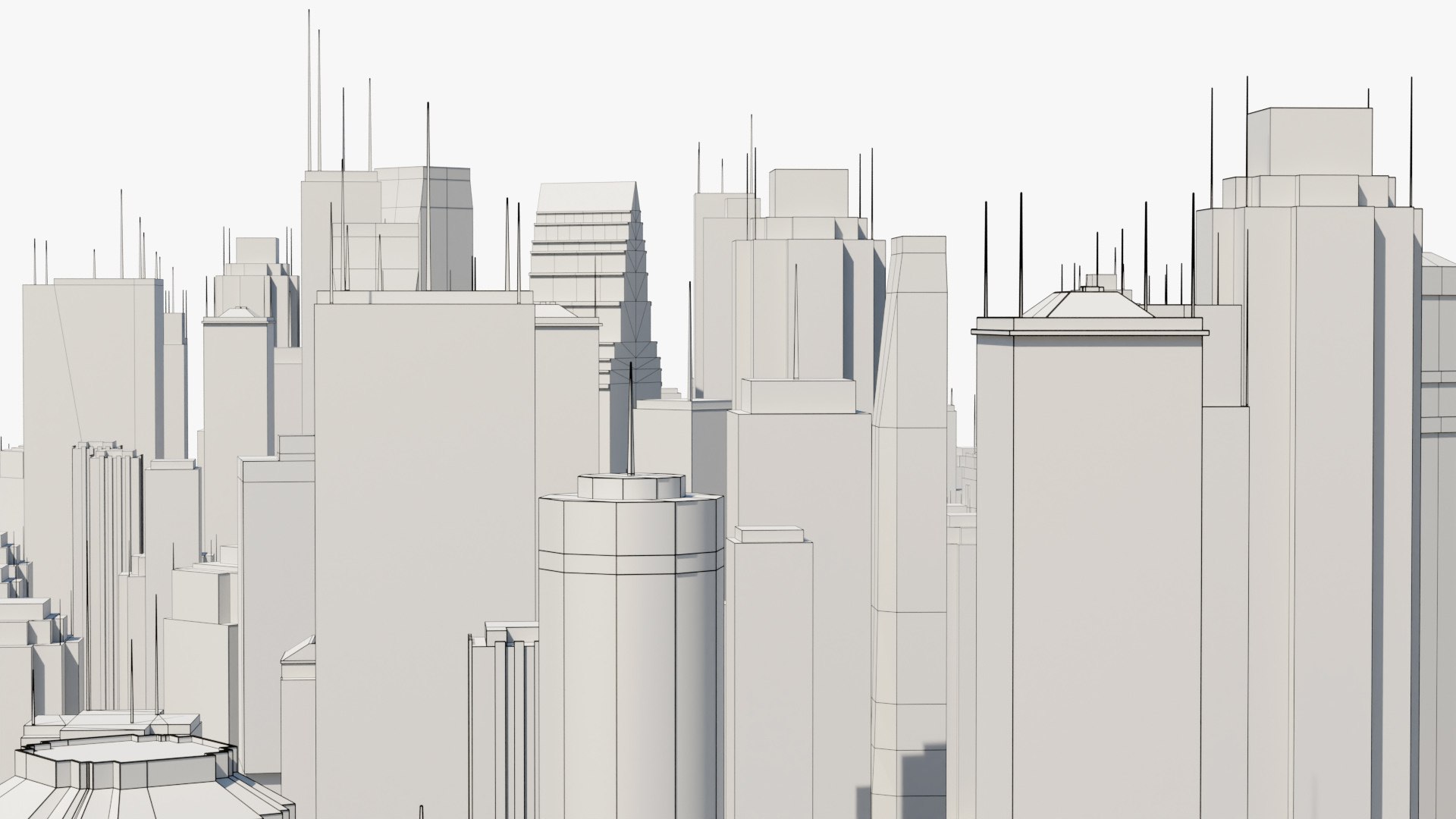 Skyscrapers of the Modern City Downtown 3D model - TurboSquid 2057515