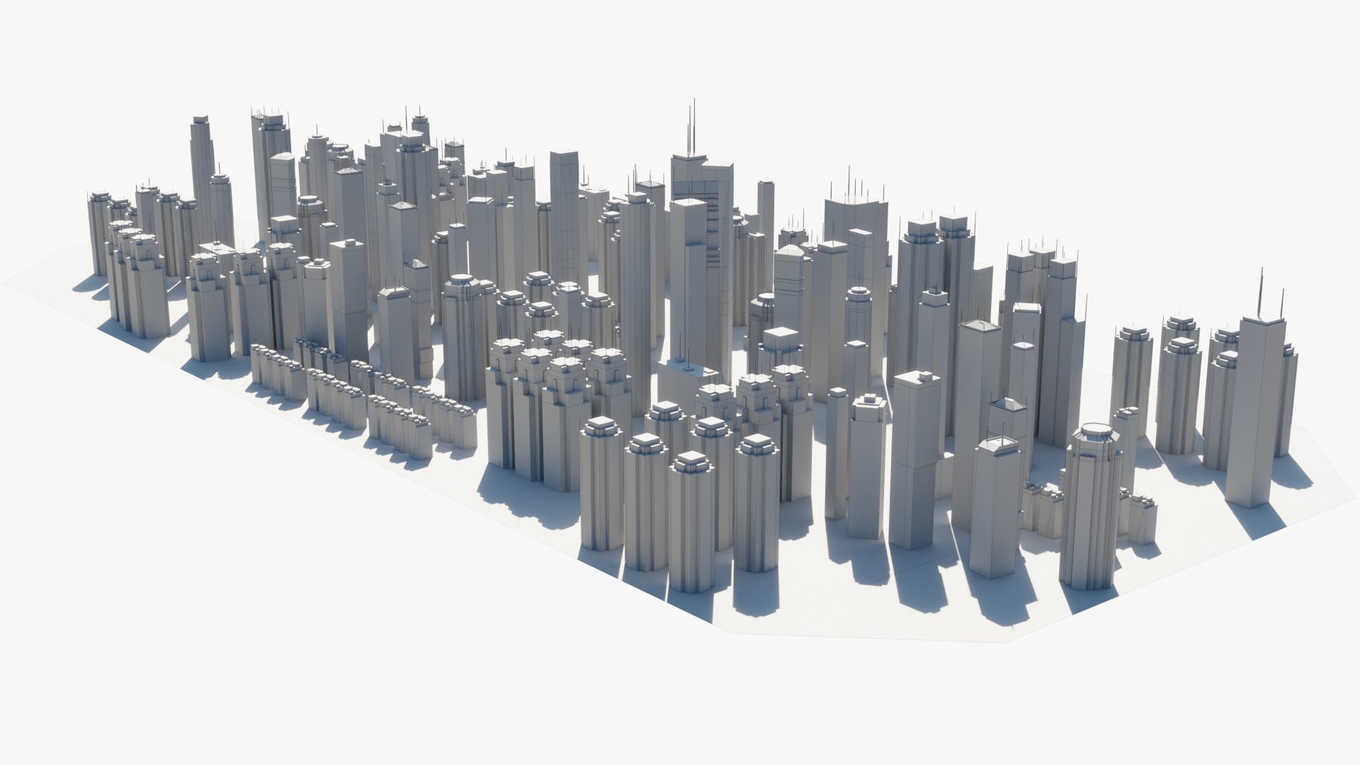 Skyscrapers Of The Modern City Downtown 3D Model - TurboSquid 2057515