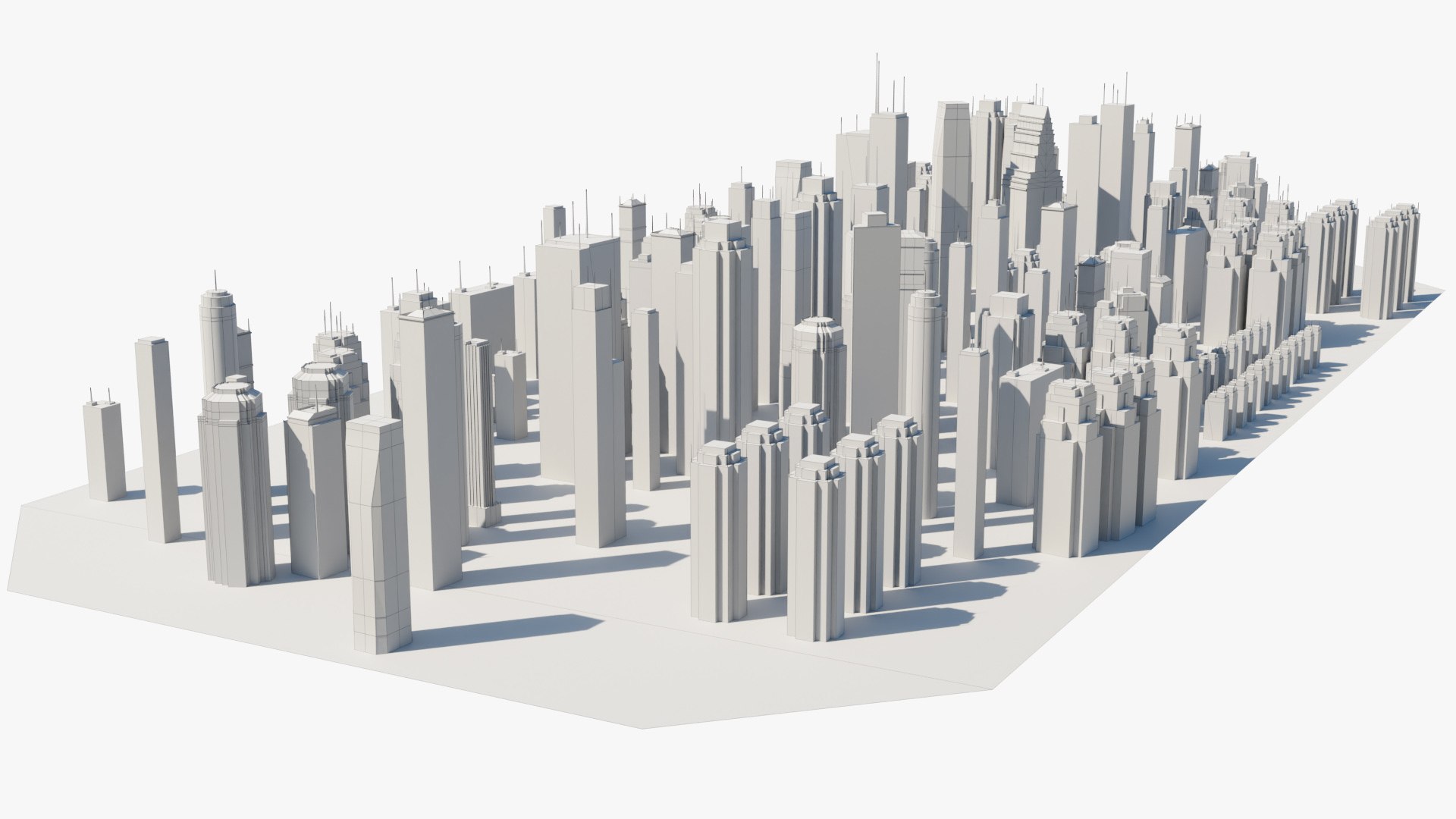 Skyscrapers Of The Modern City Downtown 3D Model - TurboSquid 2057515