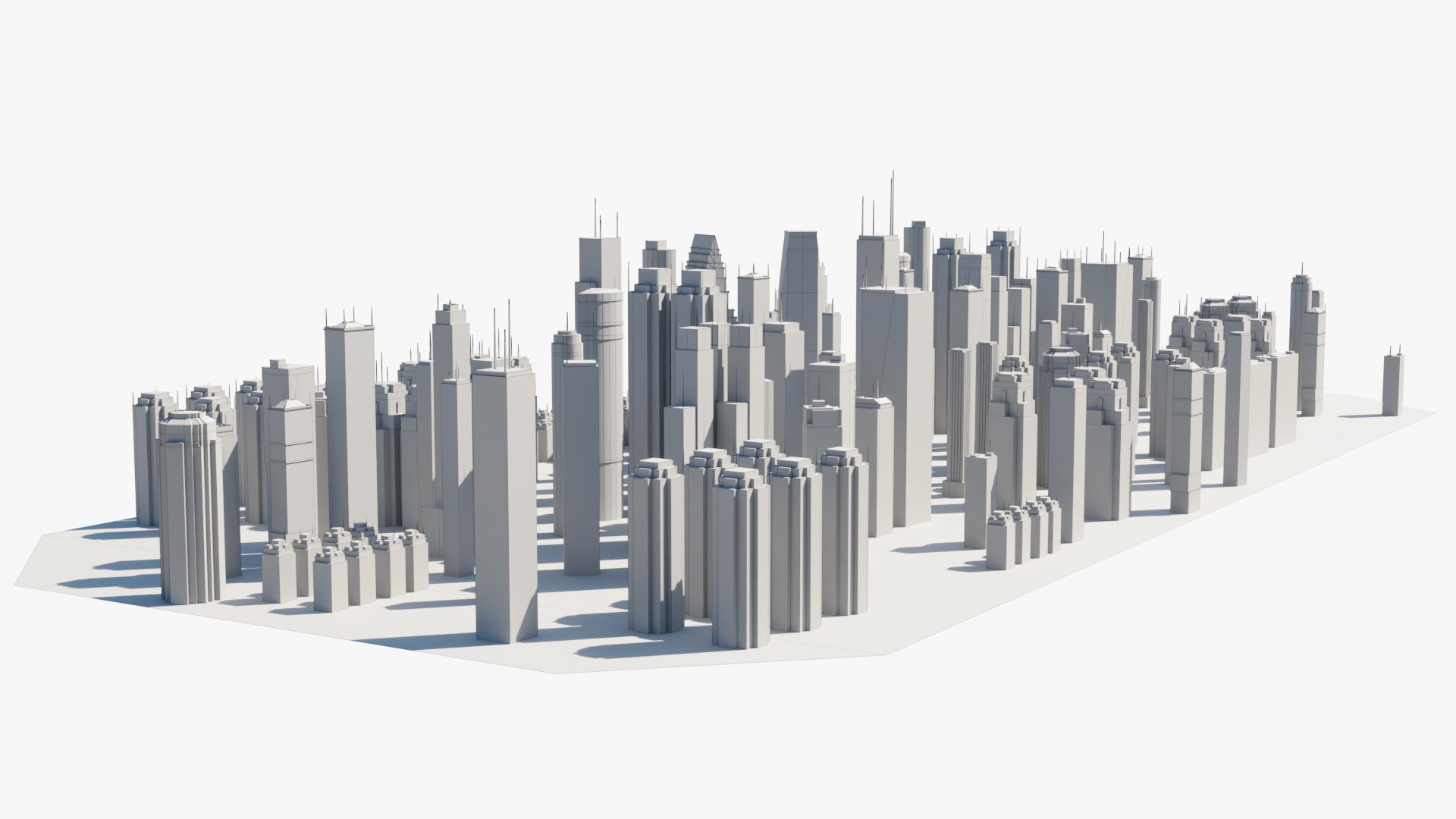 Skyscrapers Of The Modern City Downtown 3D Model - TurboSquid 2057515