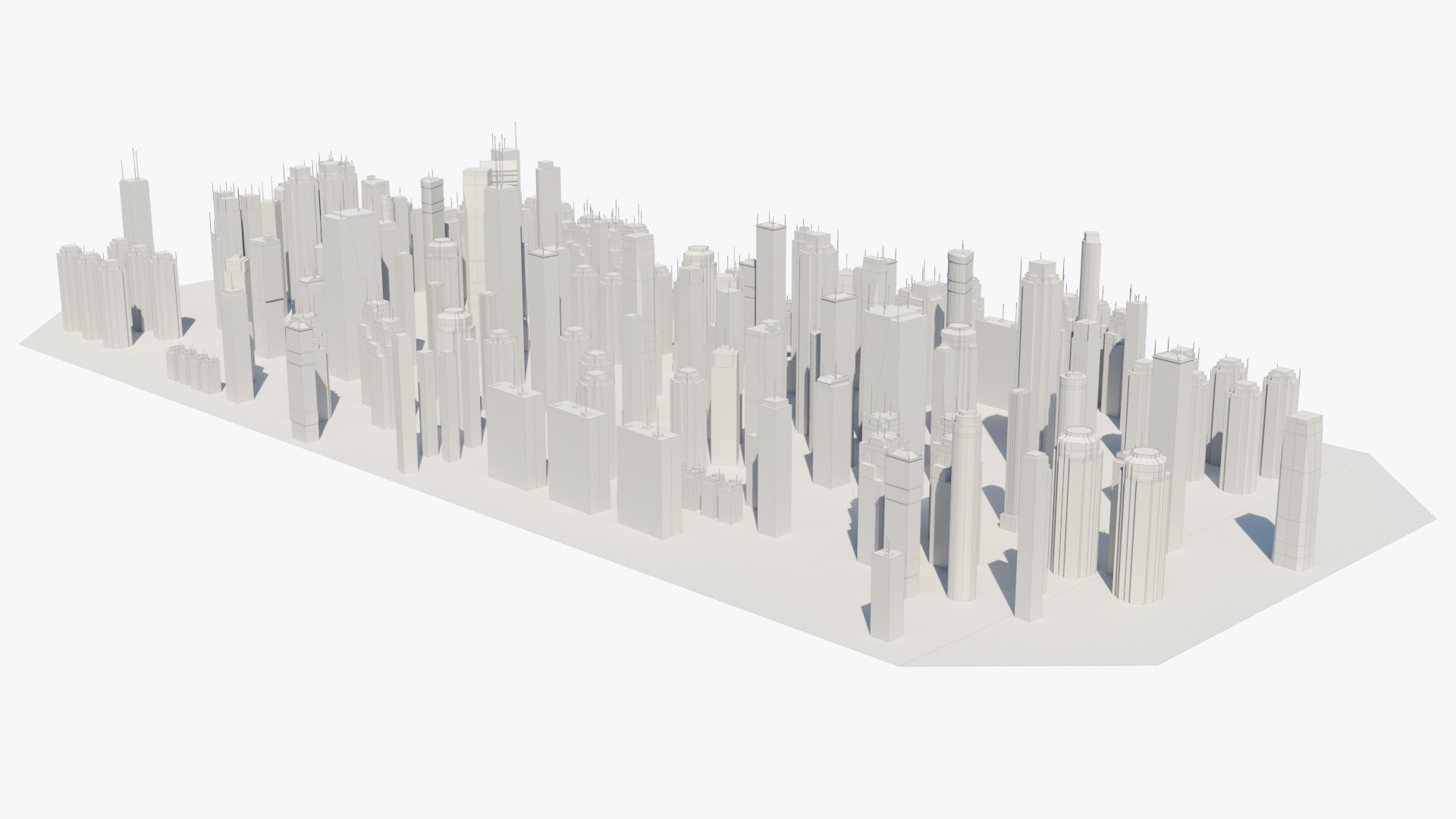 Skyscrapers Of The Modern City Downtown 3D Model - TurboSquid 2057515