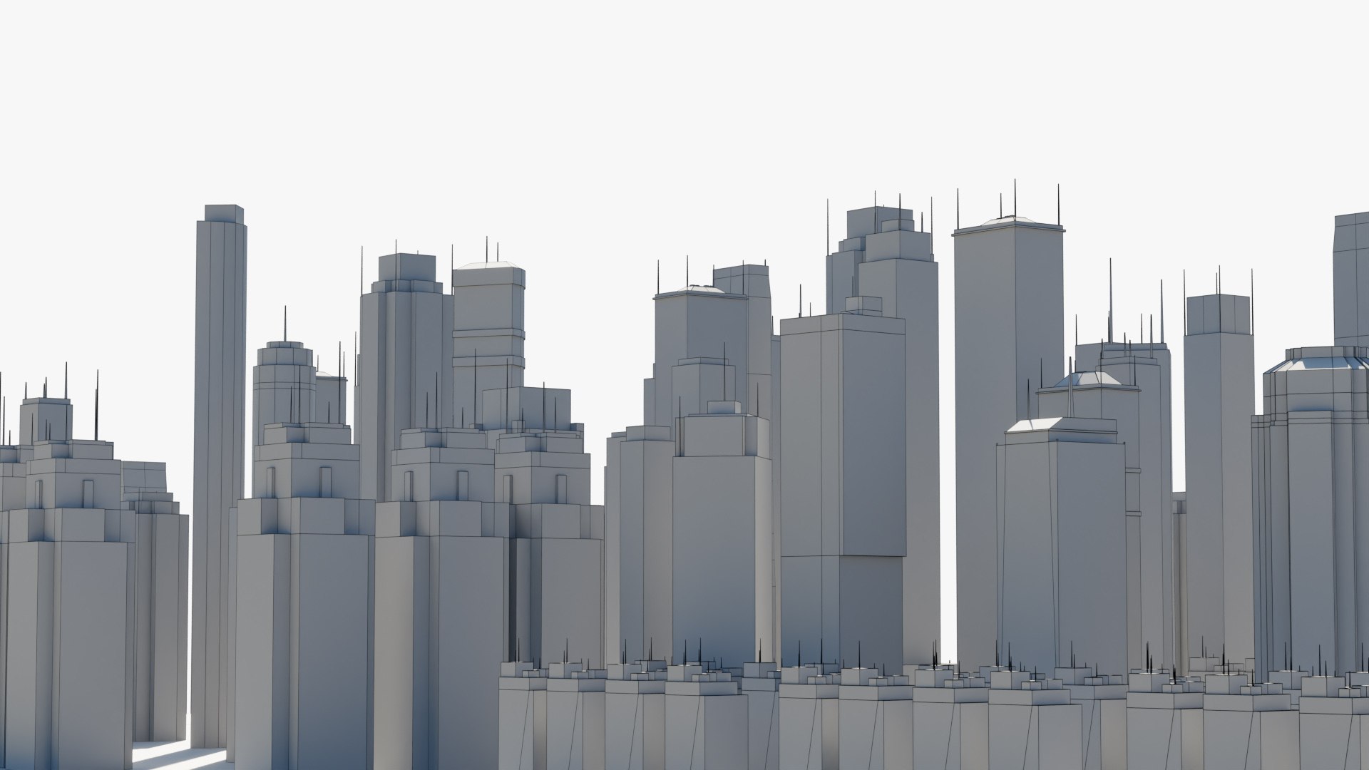 Skyscrapers of the Modern City Downtown 3D model - TurboSquid 2057515