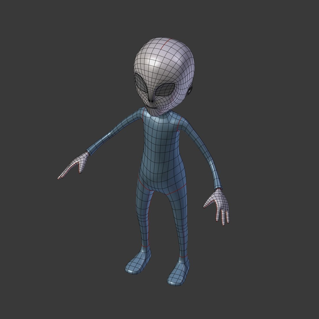 3D Cartoon Alien Rigged Model - TurboSquid 1590593