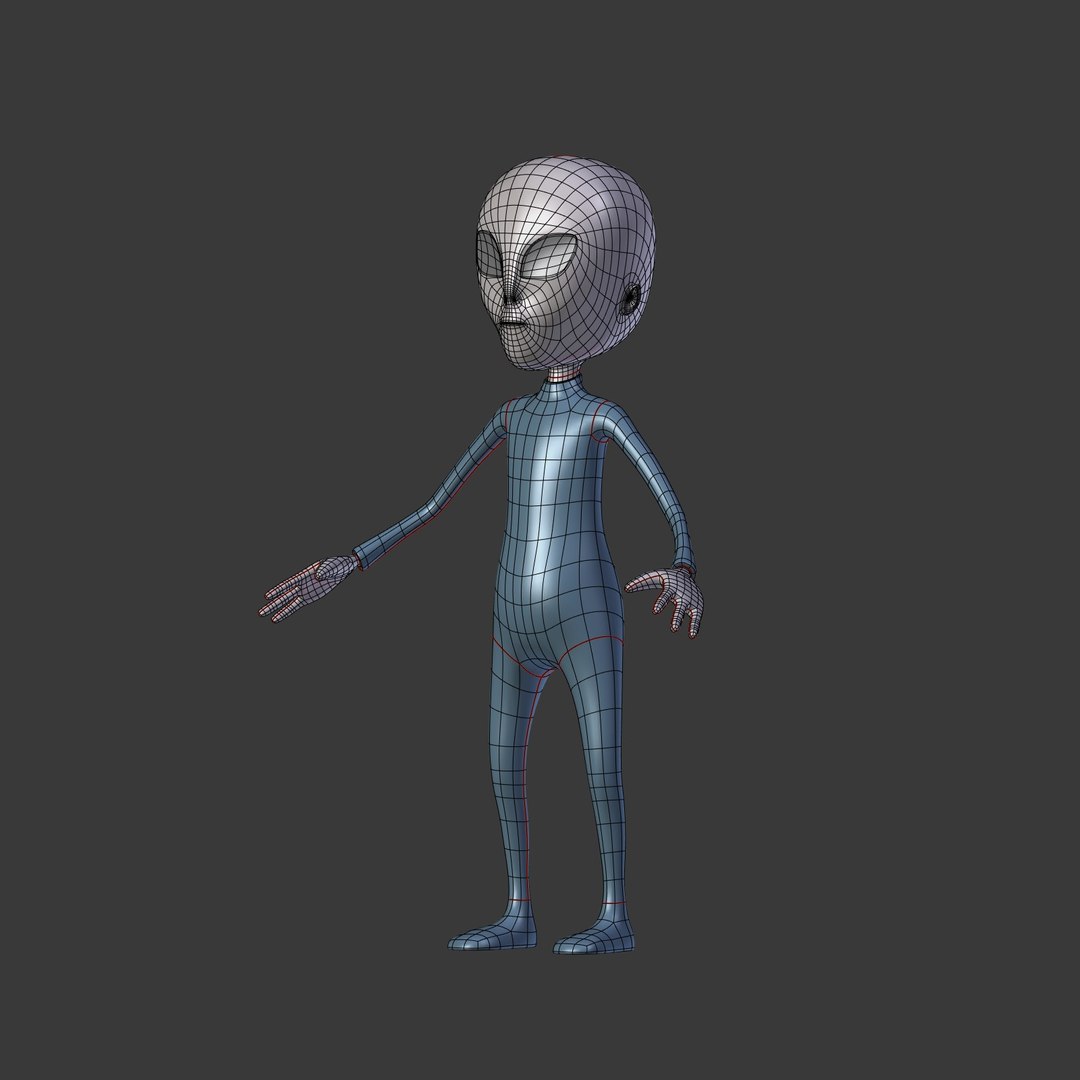3D Cartoon Alien Rigged Model - TurboSquid 1590593
