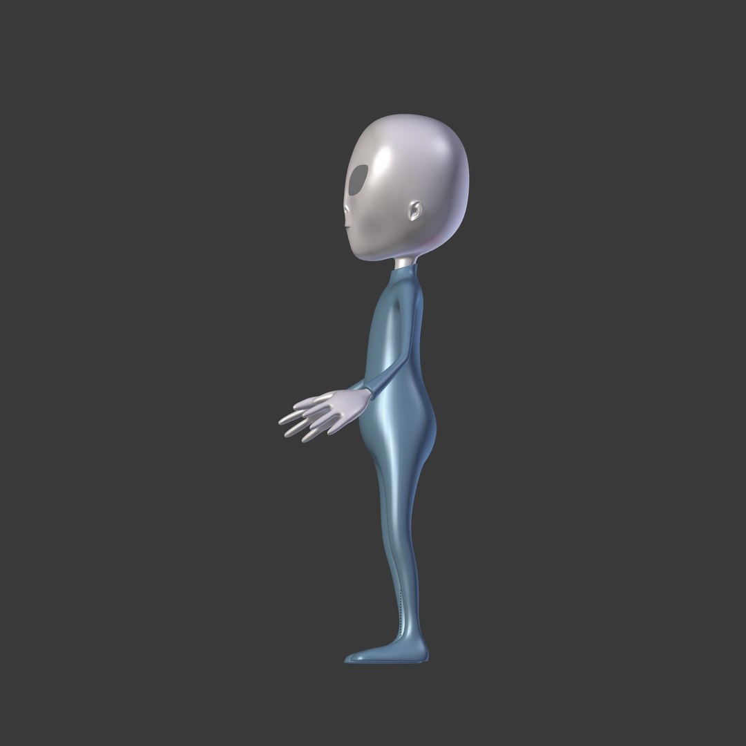 3D Cartoon Alien Rigged Model - TurboSquid 1590593