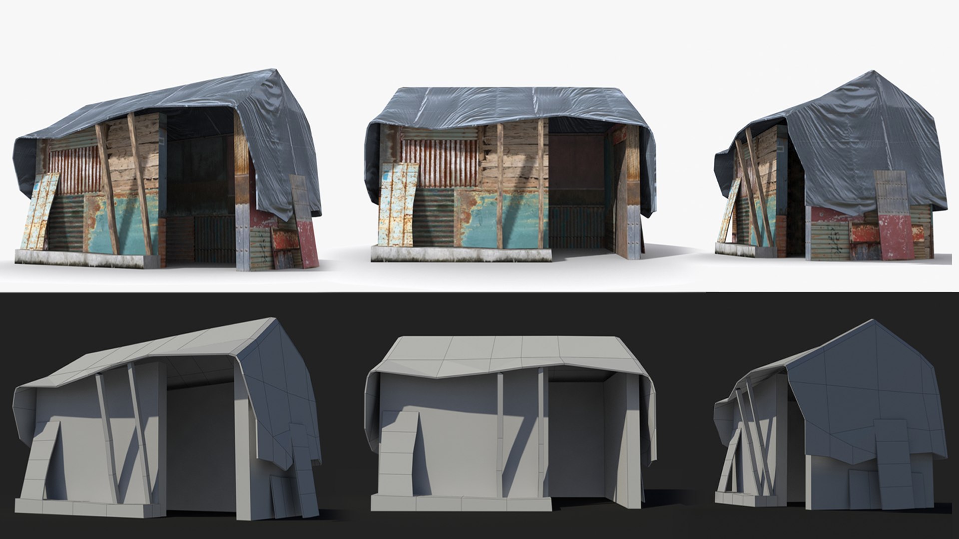 12 Slum Elements Collection 3D Model - TurboSquid 2017268