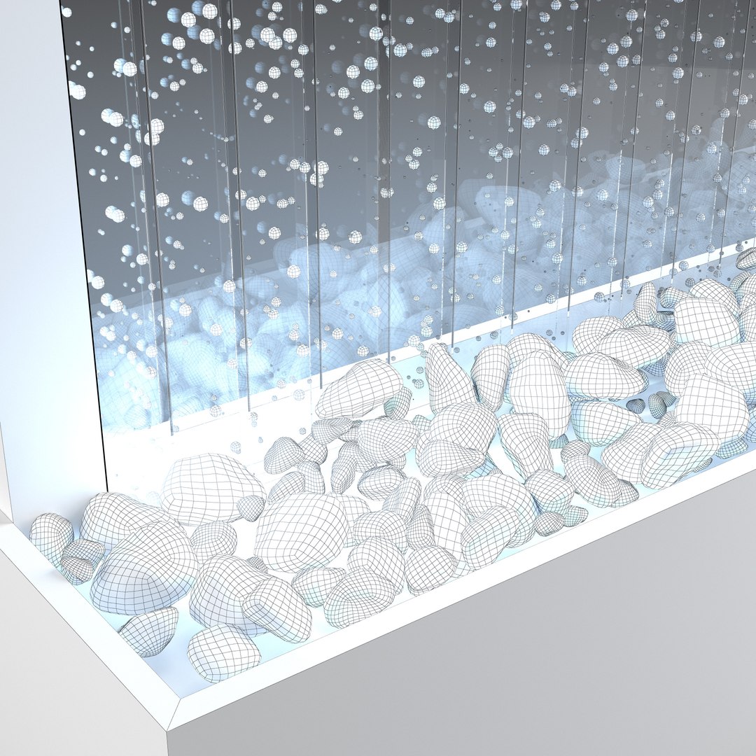Decorative Water Panel Air Bubbles 3d Max