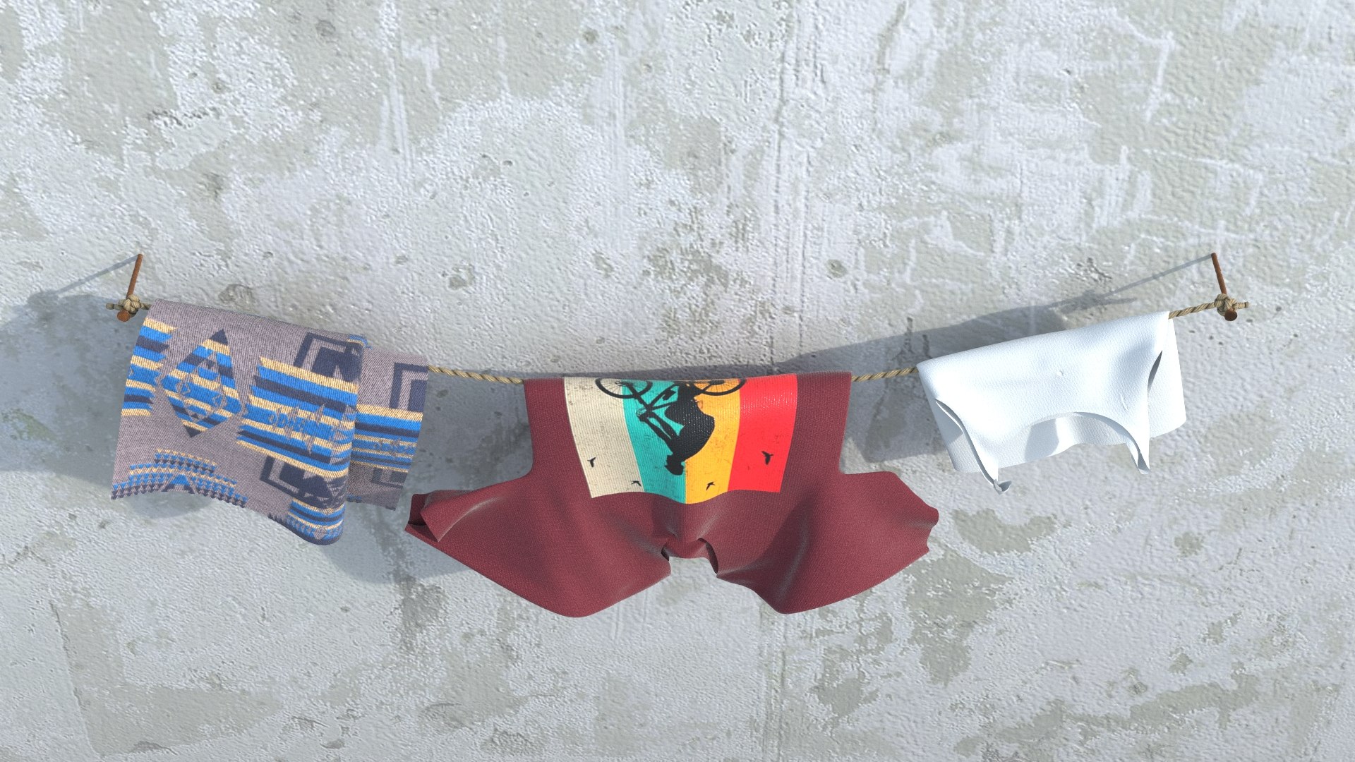 Clothes Line 1 HD 3D - TurboSquid 2131504