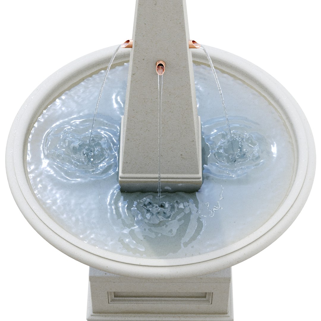 3D Compania-Condotti Concrete Obelisk Fountain Model - TurboSquid 1919375