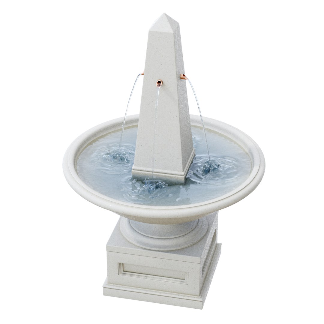 3D Compania-Condotti Concrete Obelisk Fountain Model - TurboSquid 1919375