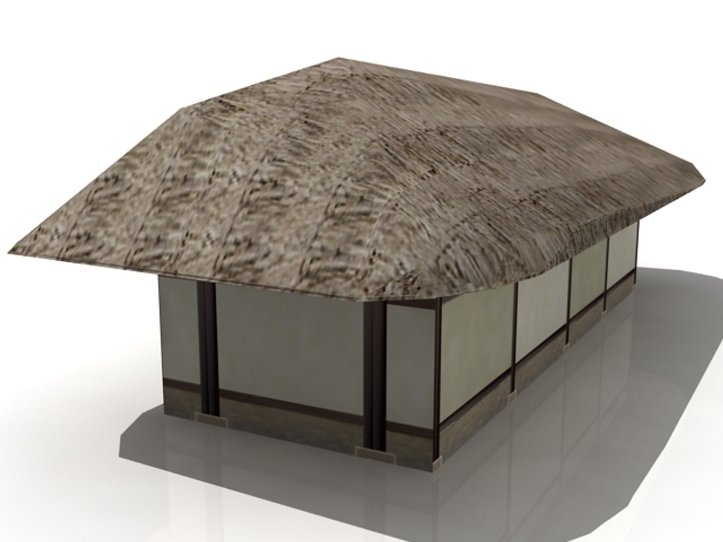3d Hut Polygonal 2 Model