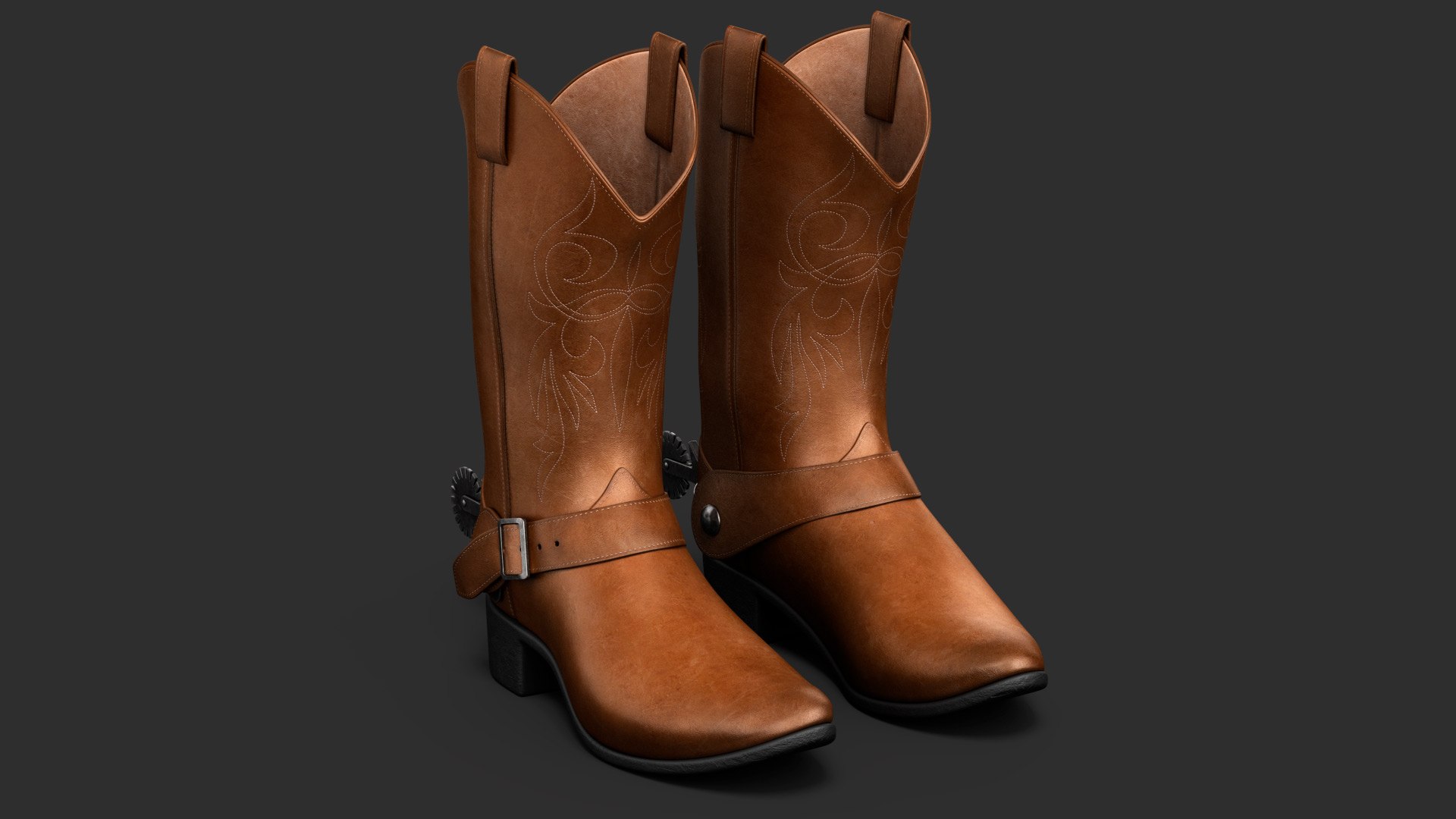 Cowboy Boots 8K PBR Textures 3D model - TurboSquid 2085058