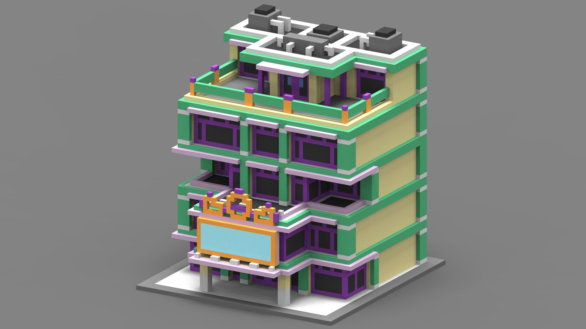 3D voxel house - TurboSquid 1352815