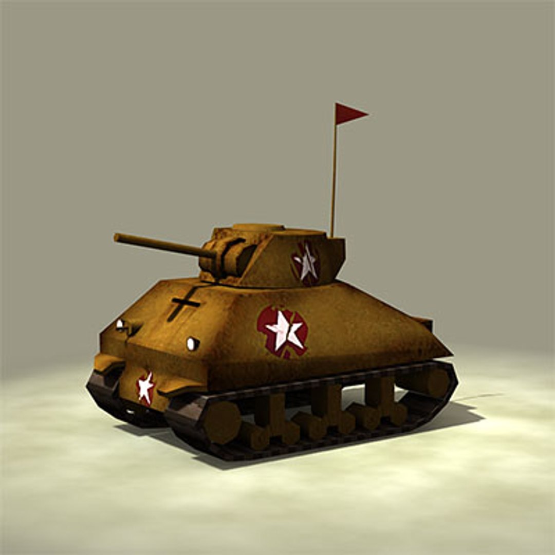 Tank Cartoon 3d Model