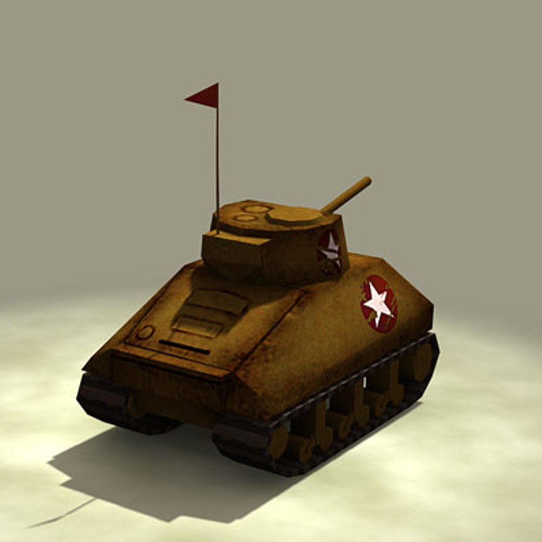 Tank Cartoon 3d Model