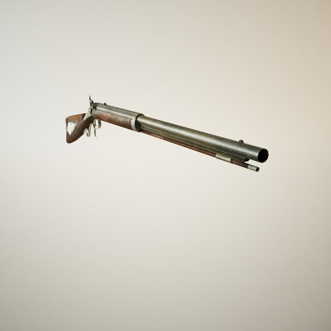 3d antique musket model
