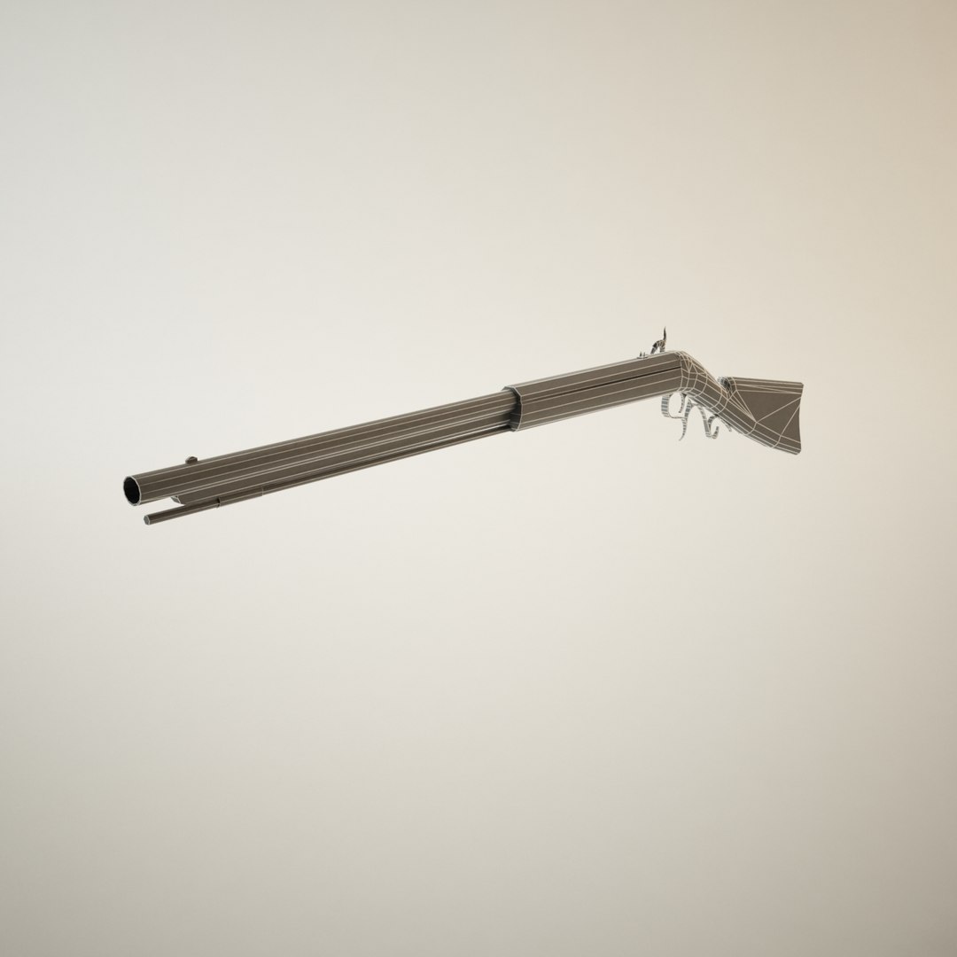 3d antique musket model