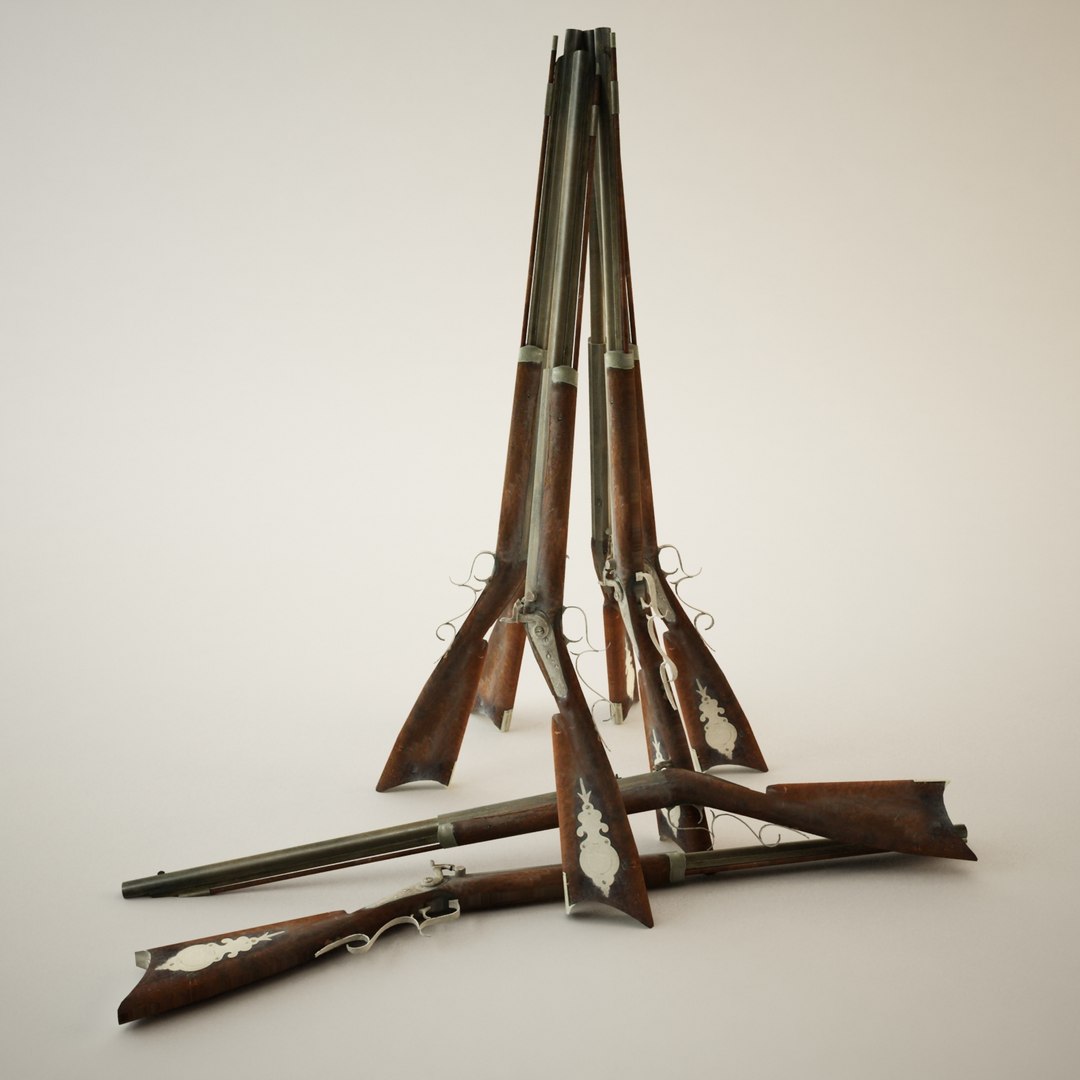 3d antique musket model